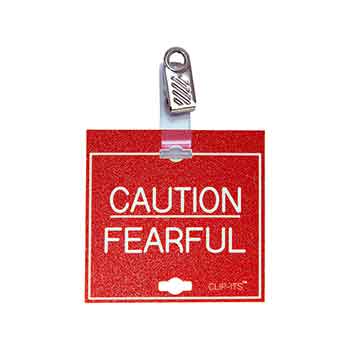 Veterinary Dental Clip-Its Cage Tag | Caution Fearful