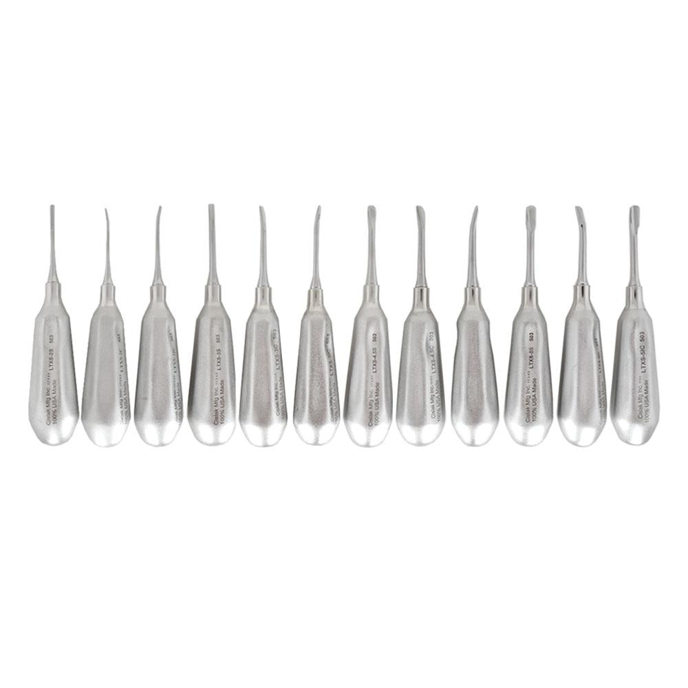 Cislak 12 Piece Luxating Type Elevator Kit l Veterinary Dental